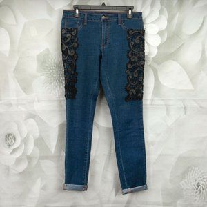 VENUS | Jeans | Venus Fashion Stretch Embroidered Edge Denim Jeans ...
